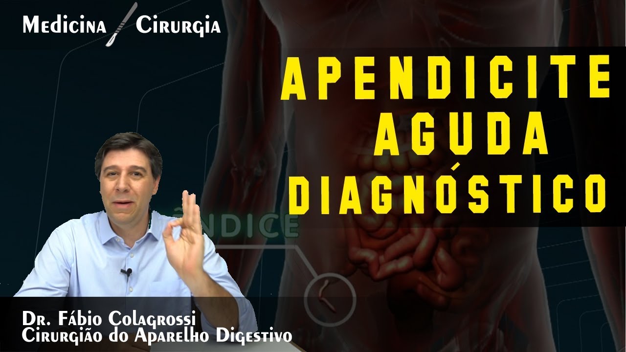 Diagnóstico da Apendicite Aguda: Sintomas e Tratamento Painel médico.